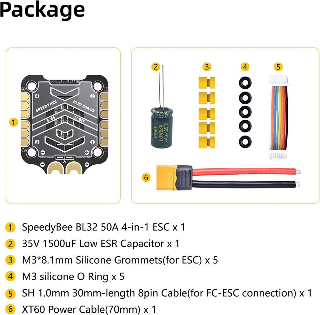 SpeedyBee V3 F7 Flight Controller Stack, 30×30 Drone FC Stack with 4in1 ...